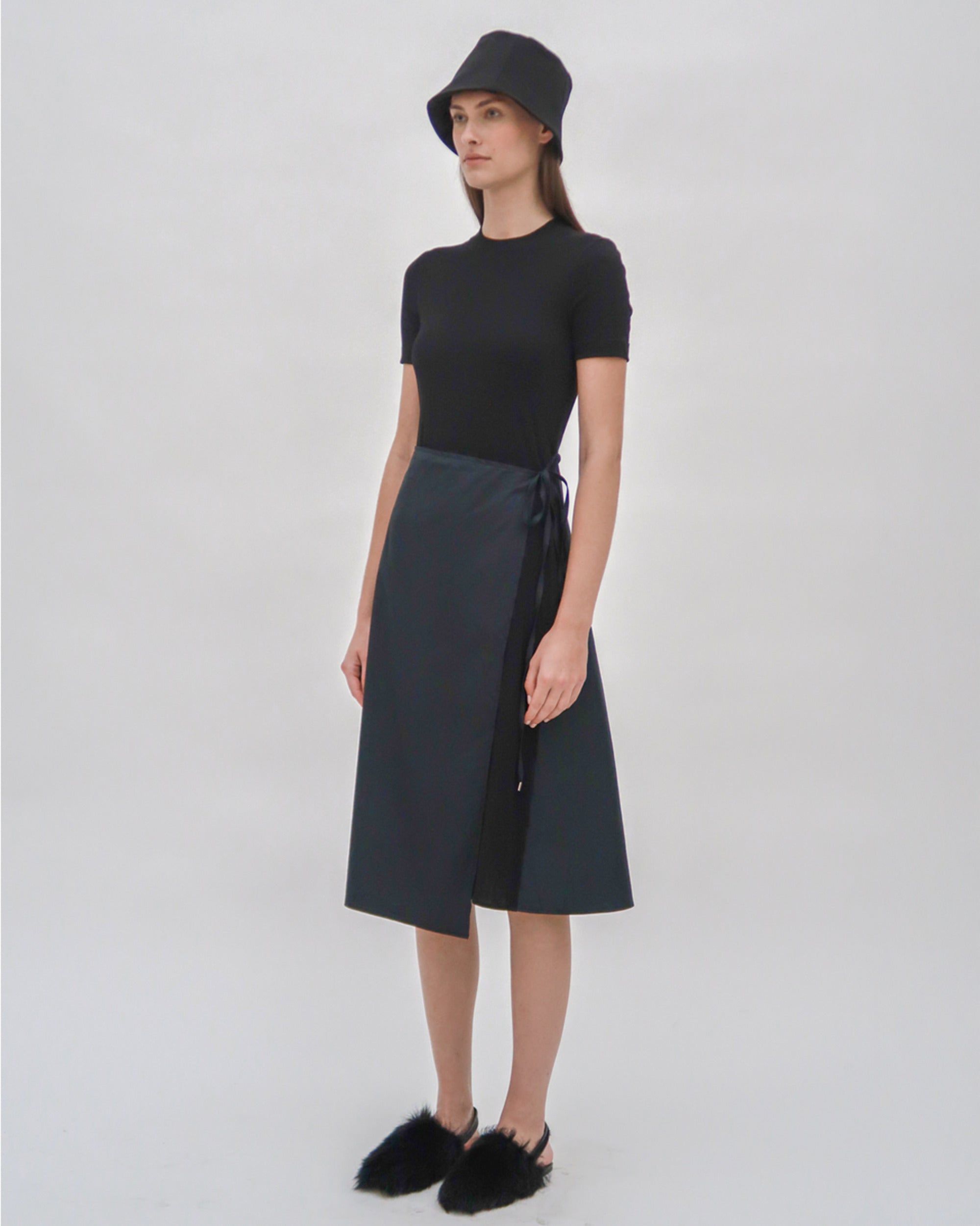 SHORT SLEEVE APRON COMBO T-SHIRT DRESS – Rosetta Getty
