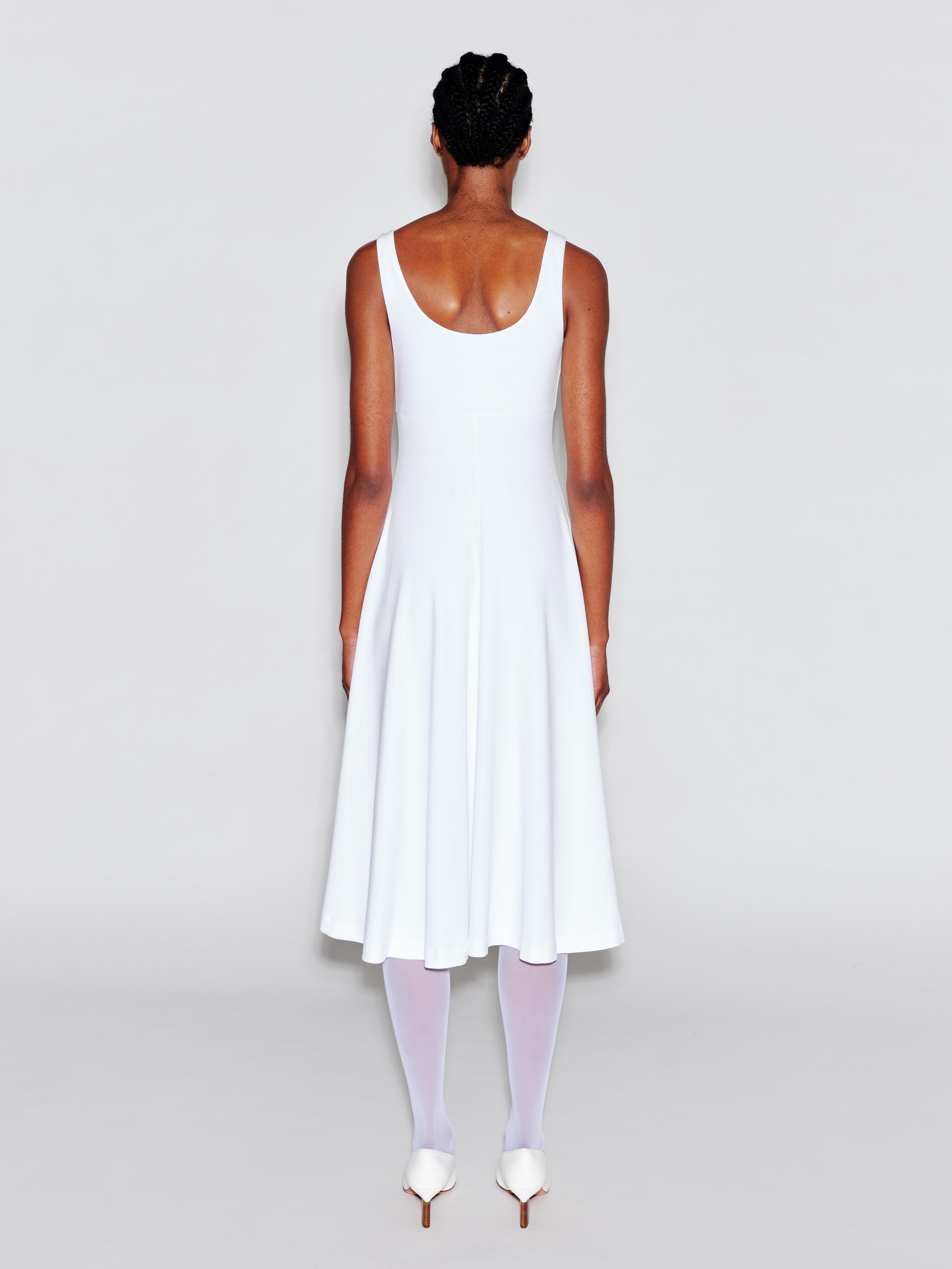 SCOOP NECK FLARED DRESS – Rosetta Getty