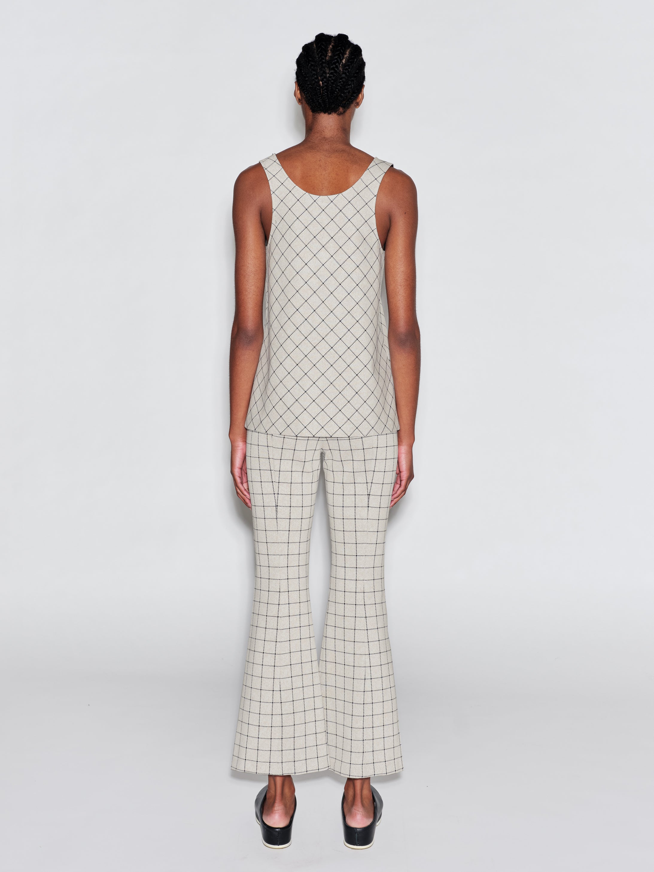 SCOOP NECK TANK - WINDOWPANE – Rosetta Getty
