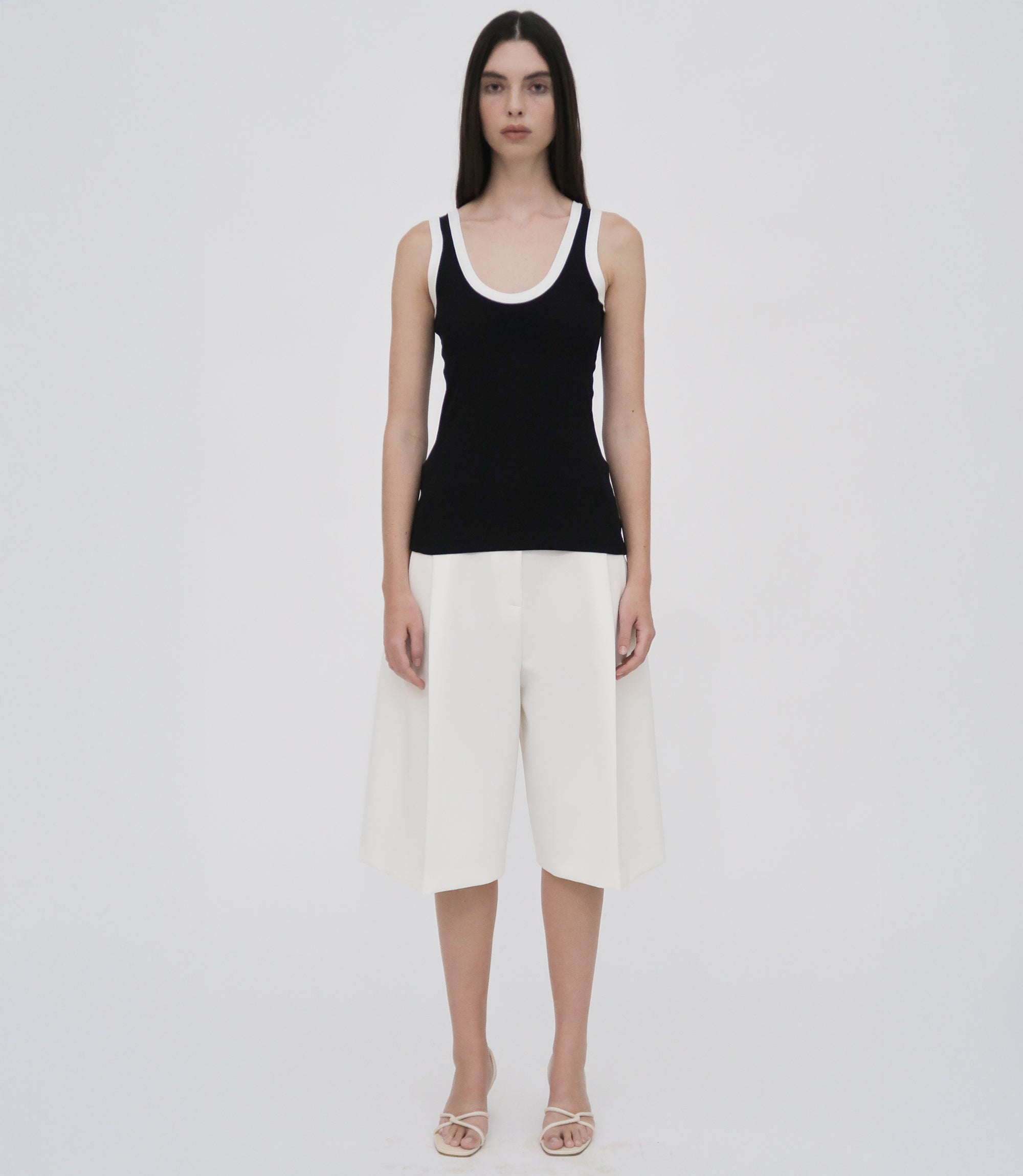 CONTRAST RIB TANK – Rosetta Getty