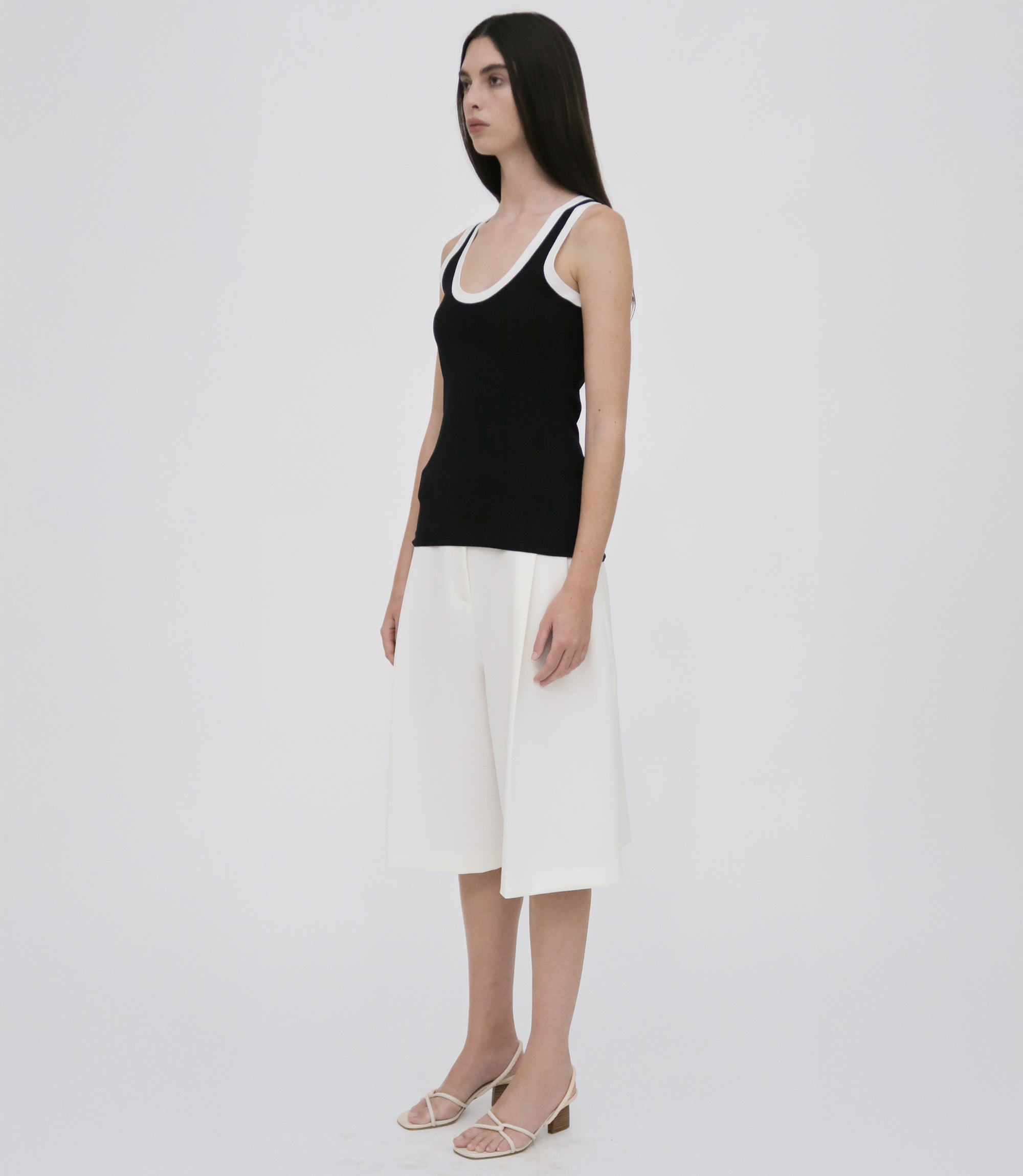 CONTRAST RIB TANK – Rosetta Getty