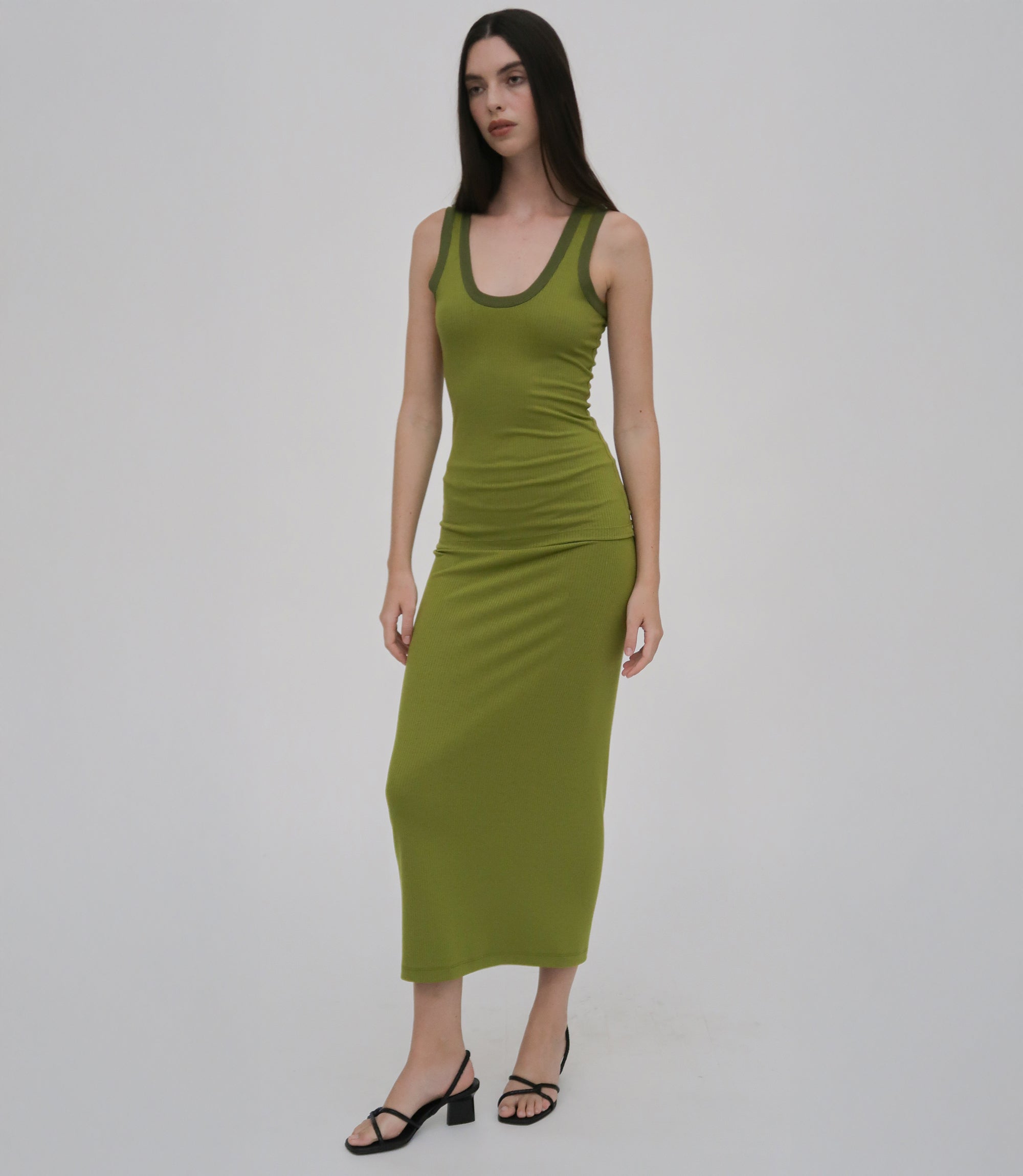 CONTRAST RIB T-TANK – Rosetta Getty