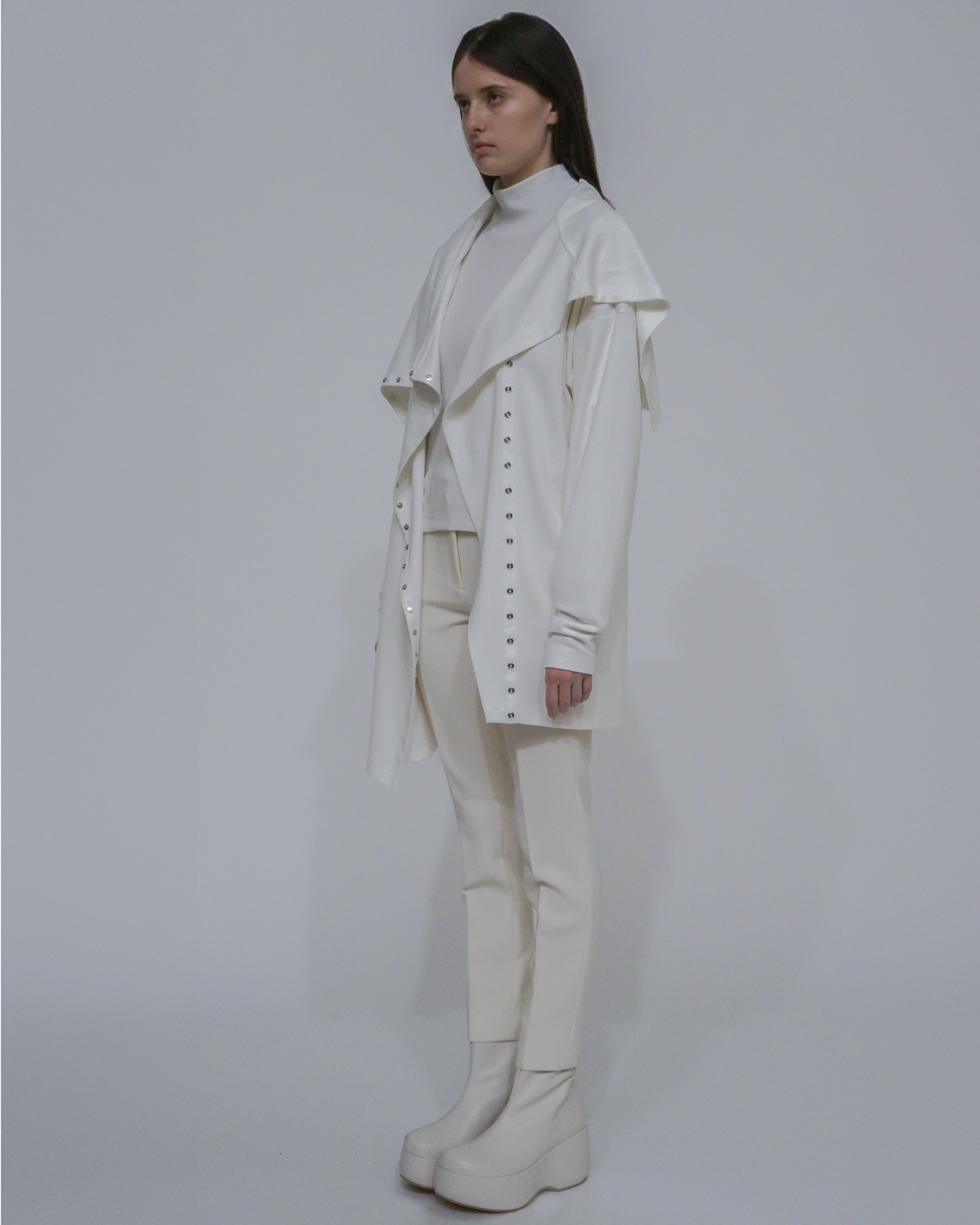 FUNNEL NECK SNAP CARDIGAN – Rosetta Getty