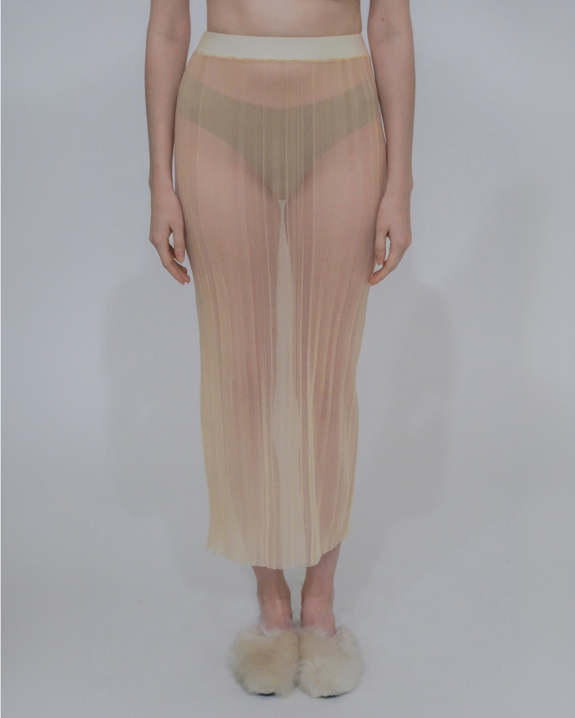 SHEER PLISSE MAXI SKIRT – Rosetta Getty