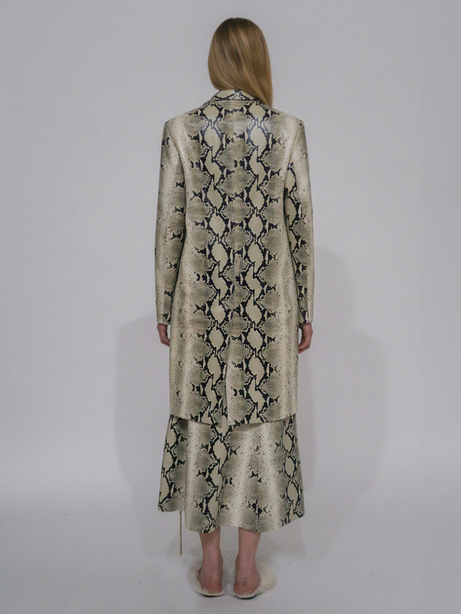 TAILORED COAT - EMBOSSED PYTHON – Rosetta Getty