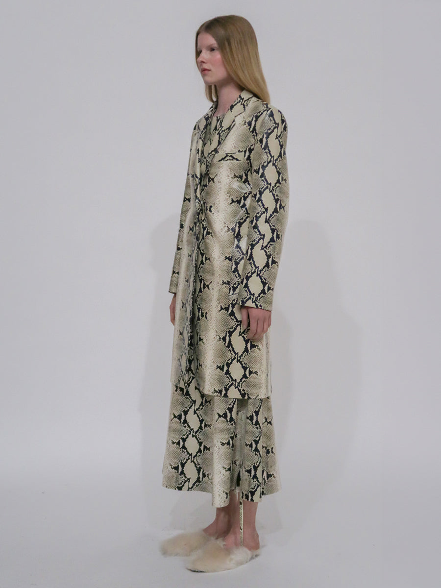 TAILORED COAT - EMBOSSED PYTHON – Rosetta Getty