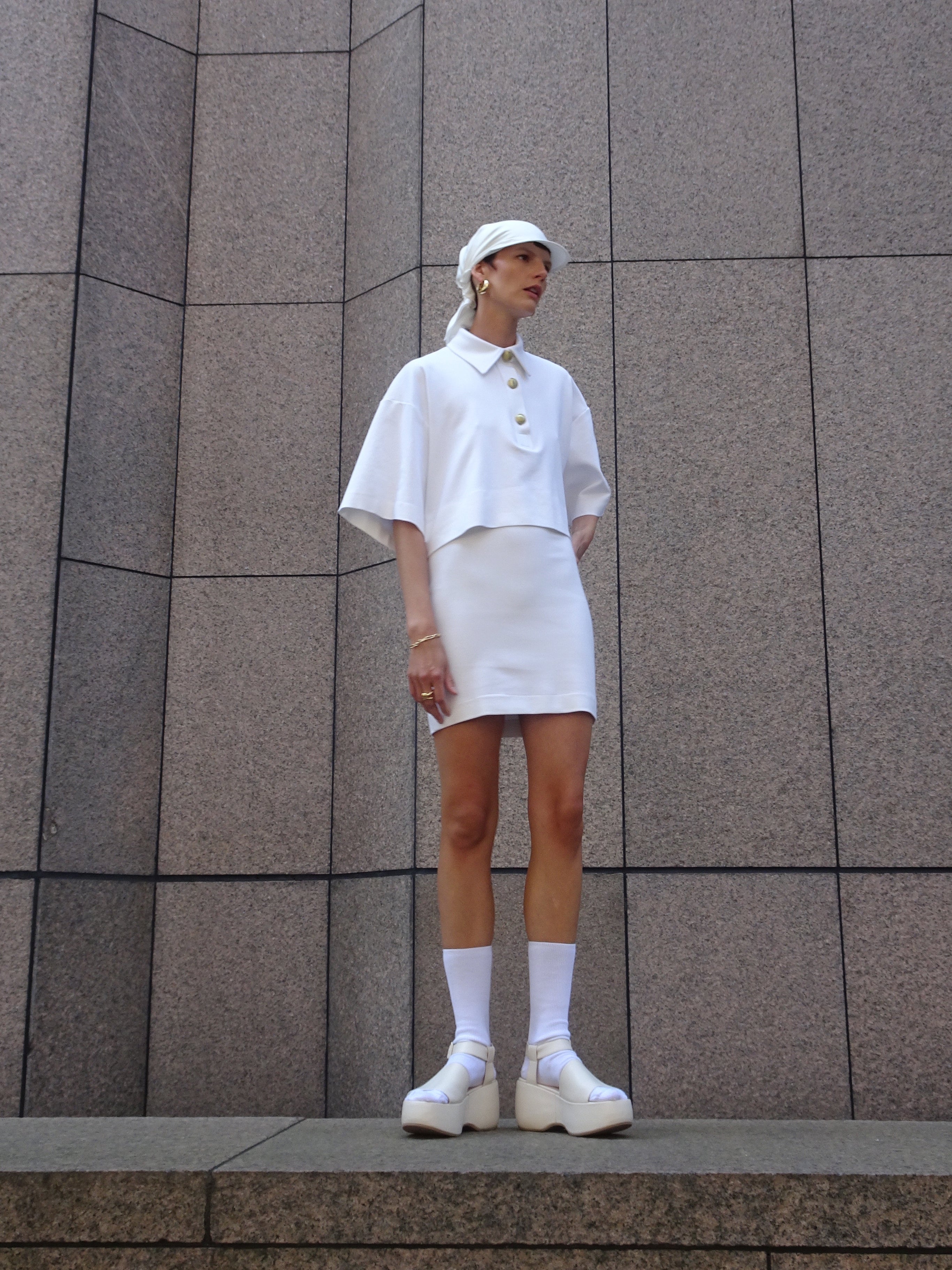 Cropped Oversized Polo – Rosetta Getty